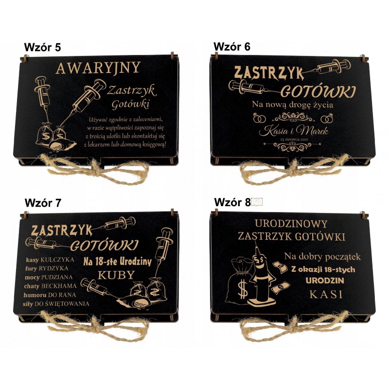 ŚMIESZNY PREZENT NA 18 30 40 50 60 URODZINY GRAWER czarny