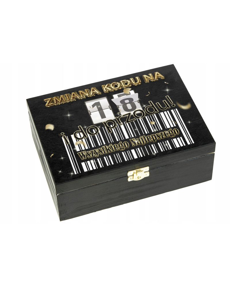 Pudełko niezbędnik prezent na 18 urodziny grawer