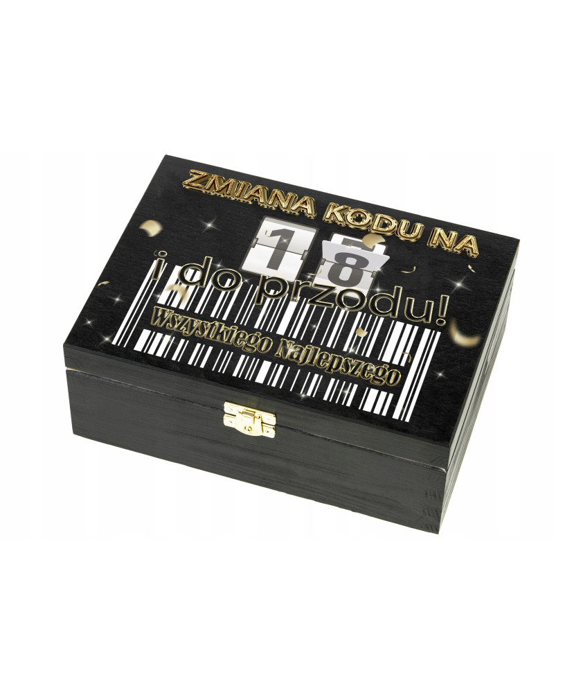 Pudełko niezbędnik prezent na 18 urodziny grawer